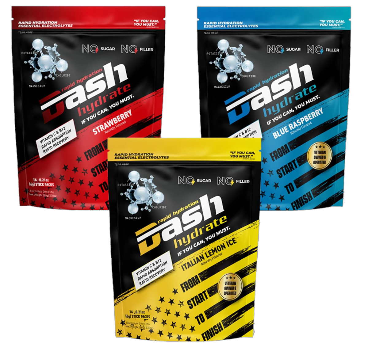 Sugar-Free Electrolyte Powder: Variety 3-Pack – DASH Hydrate